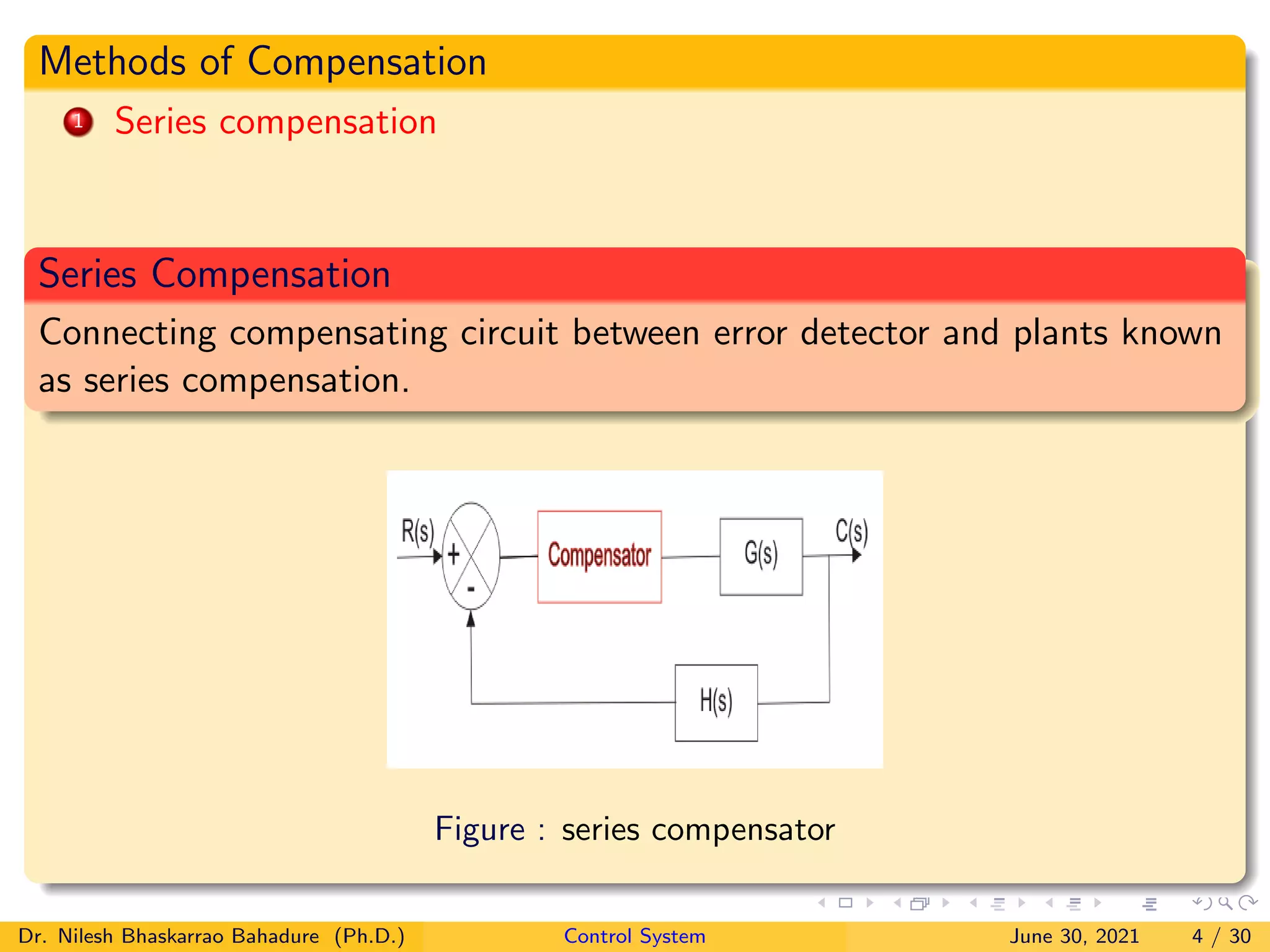 Control system compensator lag lead | PDF