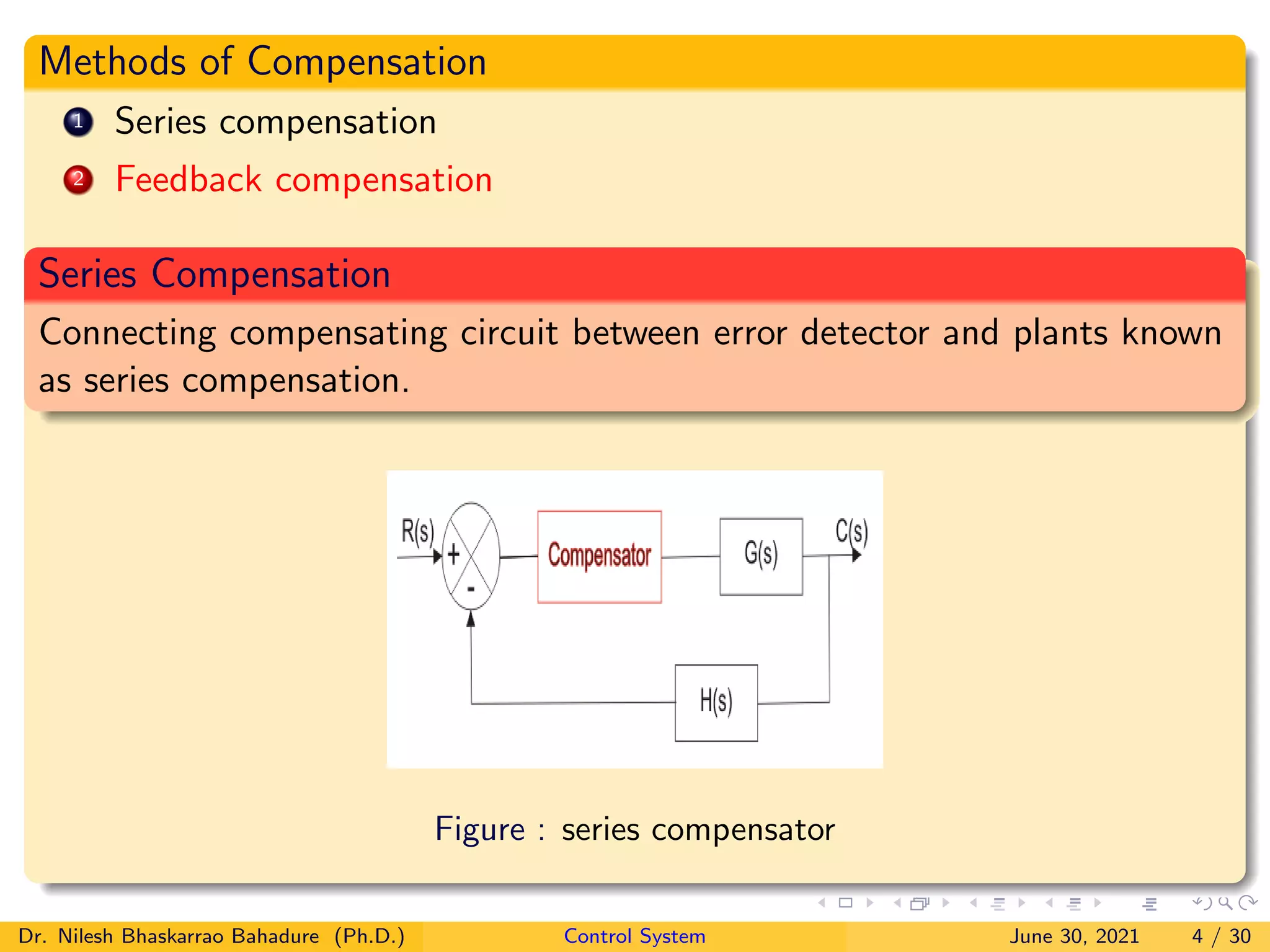 Control system compensator lag lead | PDF