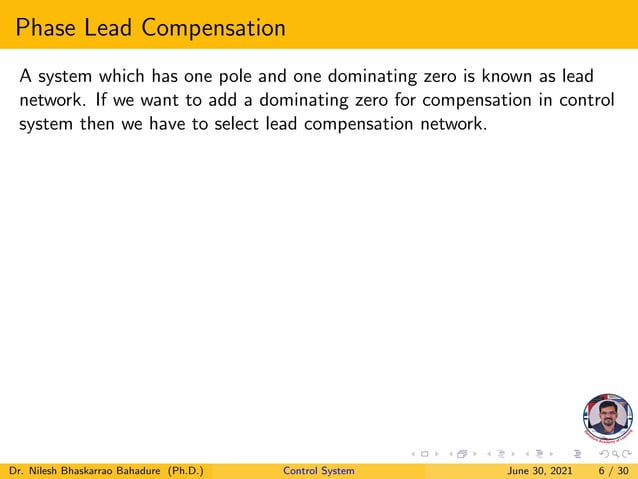 Control system compensator lag lead | PDF