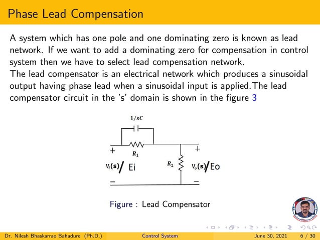 Control system compensator lag lead | PDF