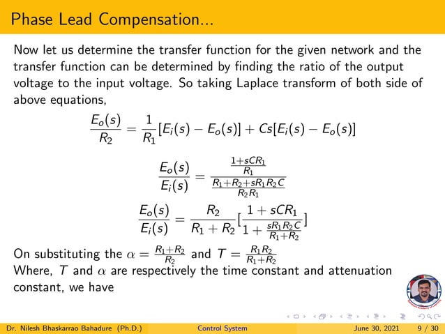 Control system compensator lag lead | PDF