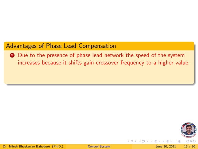 Control system compensator lag lead | PDF