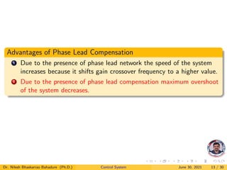 Control system compensator lag lead | PDF