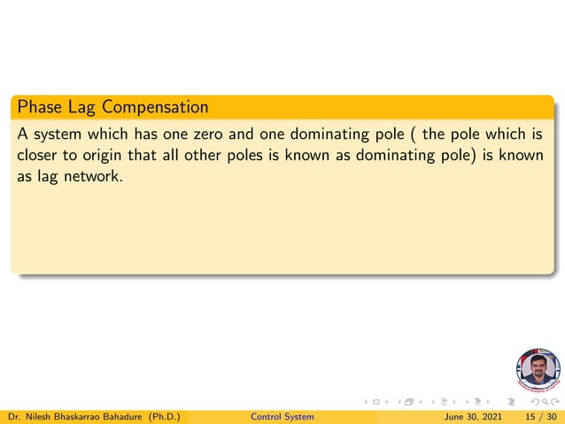 Control system compensator lag lead | PDF