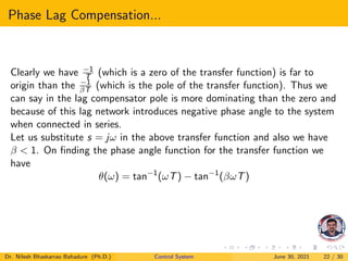 Control system compensator lag lead | PDF