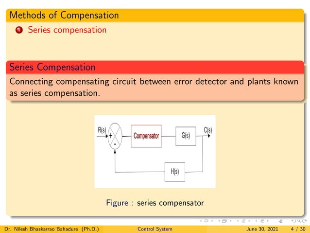 Control system compensator lag lead | PDF