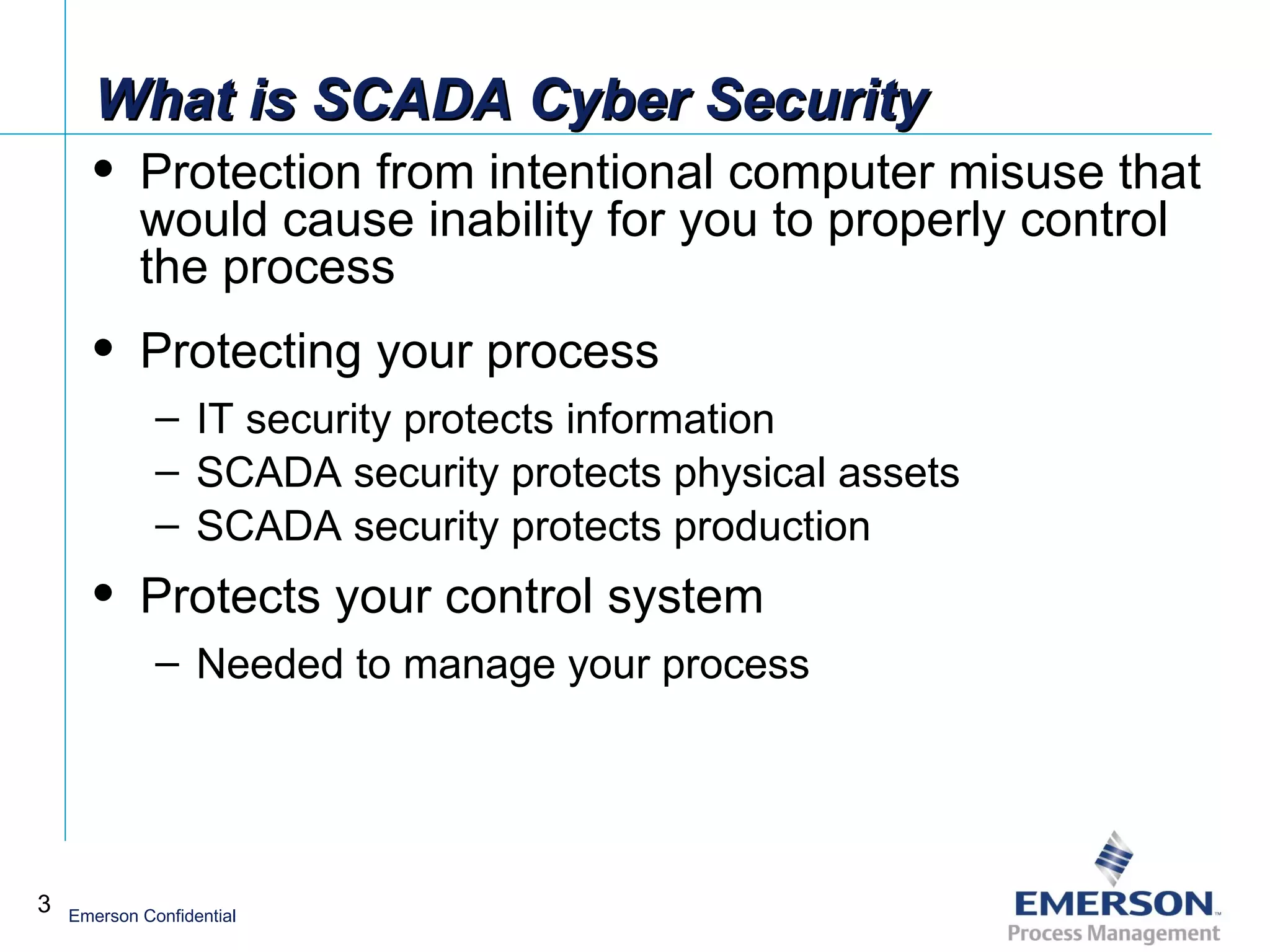 Control System Cyber Security - A Different Approach | PPT