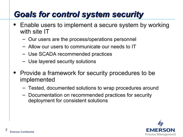 Control System Cyber Security - A Different Approach | PPT