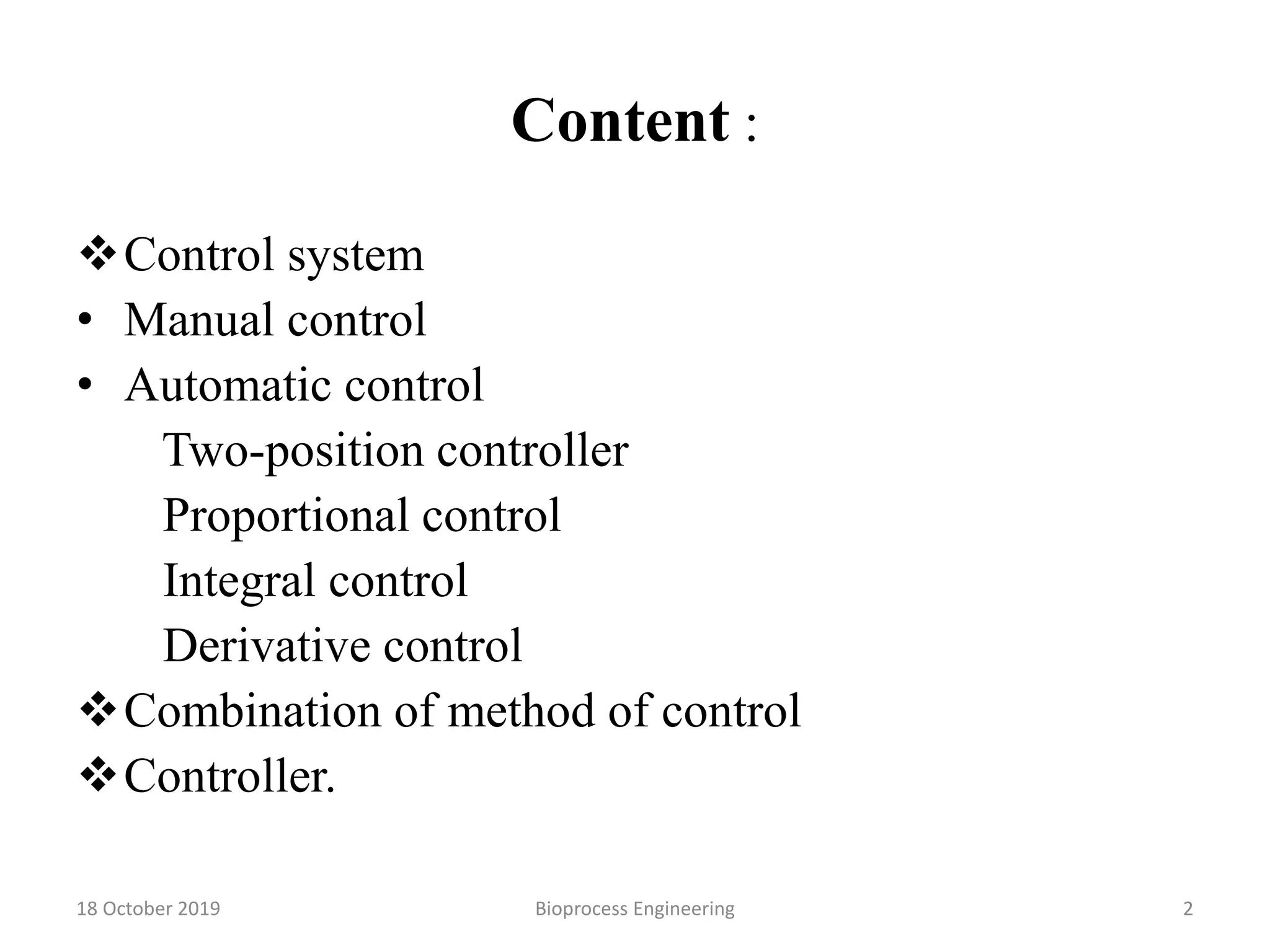 Bioreactor control system | PPTX