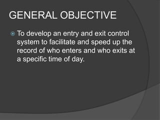 Control system for entry and exit | PPT