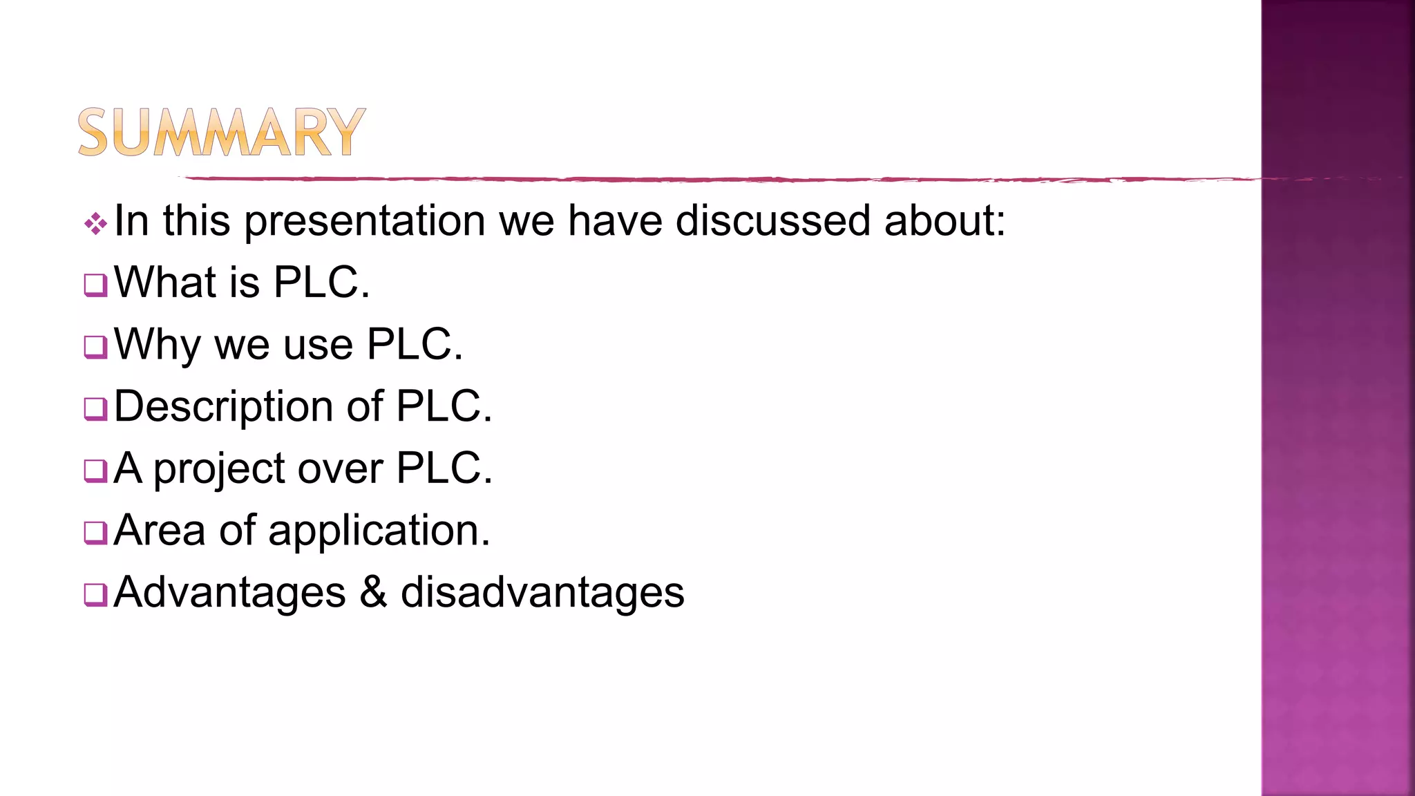 PLC(Programmable Logic Controller)-Control system Engineering. | PPTX | Computing | Technology ...