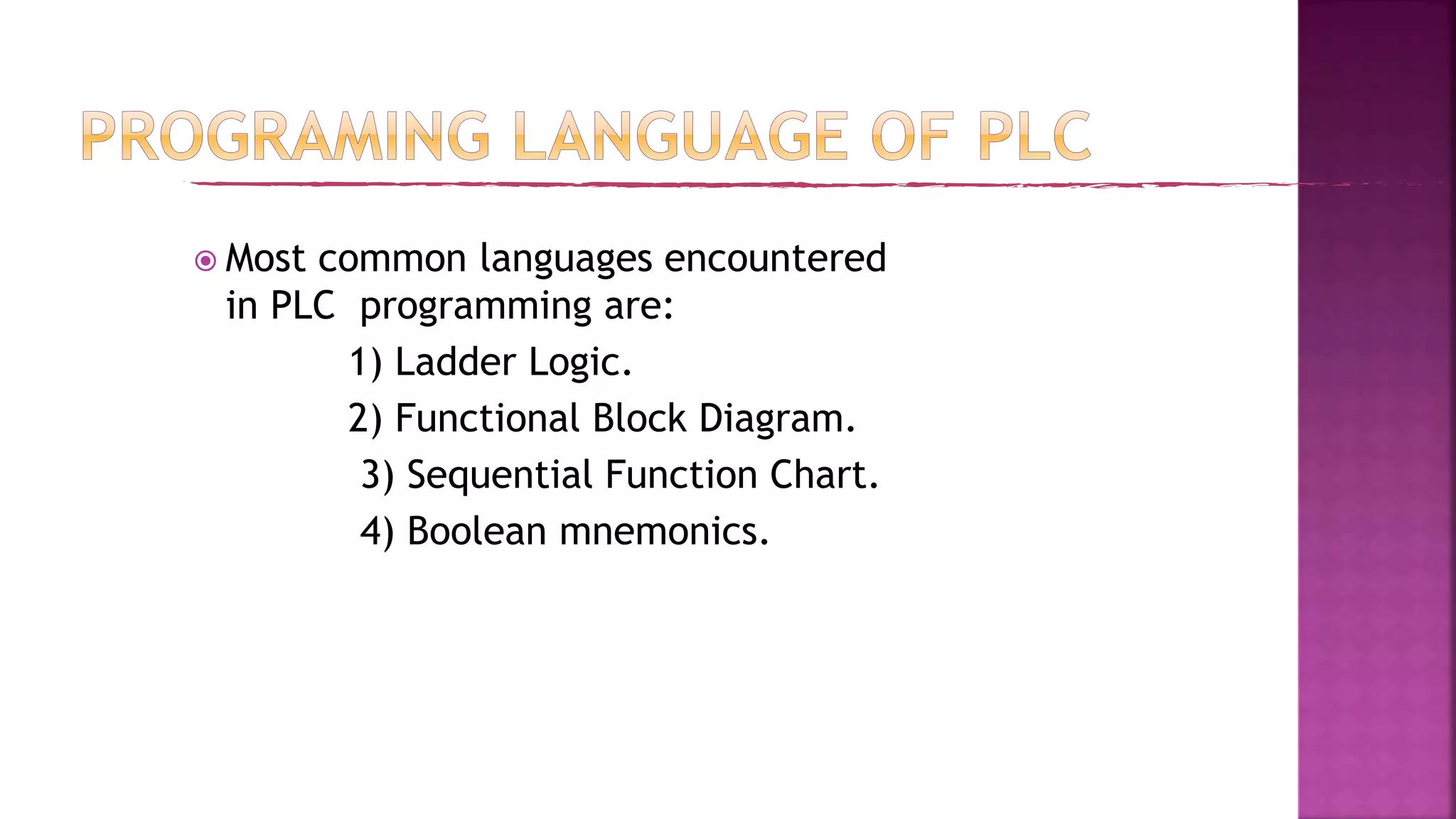 Plcprogrammable Logic Controller Control System Engineering Pptx Computing Technology