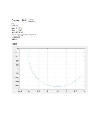 Control system lab nyquist plot | PDF