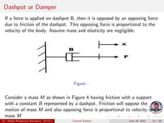 Control system mathematical modelling of a system | PDF