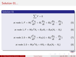 Control system mathematical modelling of a system | PDF