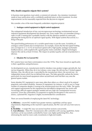 Driving Forces and Key Benefits of Control System Migrations | PDF