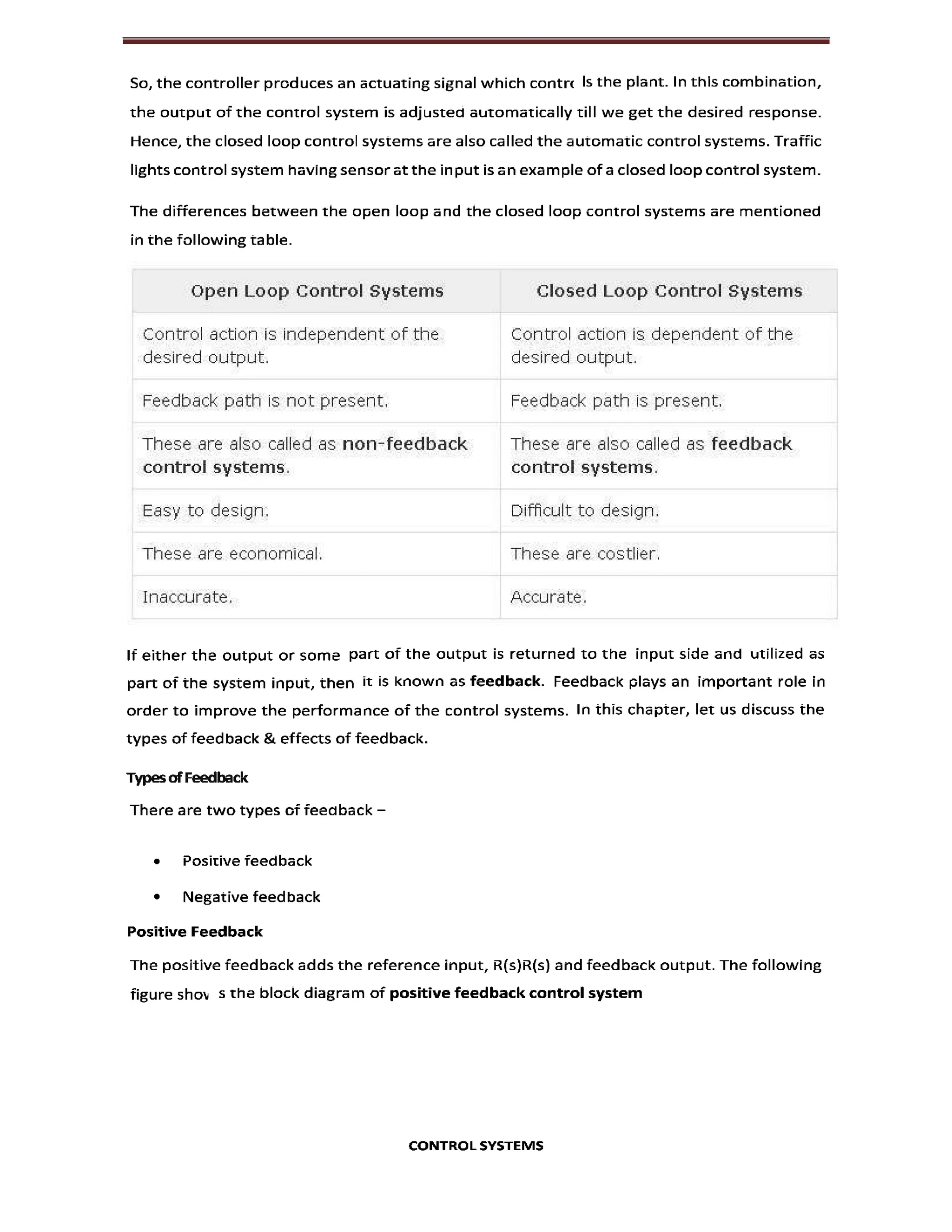 Control system notes chapter 1 | PDF