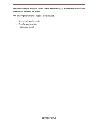 Control system notes chapter 1 | PDF | Free Download