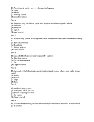 Control system objective_type_questions | DOCX