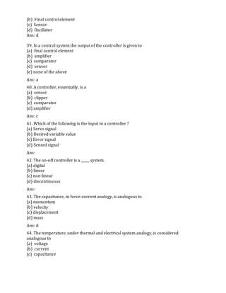 Control system objective_type_questions | DOCX