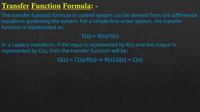 Control System Transfer Function Pptpptx 
