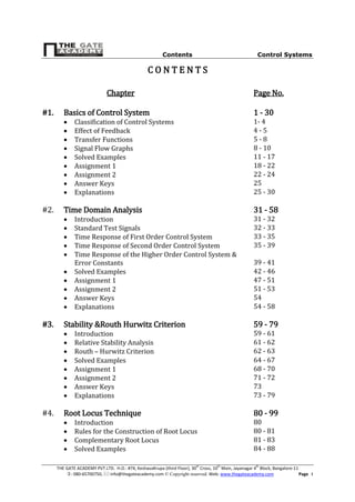 Electronics and Communication Engineering : Control systems, THE GATE ...
