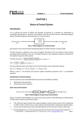 Electronics and Communication Engineering : Control systems, THE GATE ...