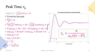 Time Domain Specifications | PPTX
