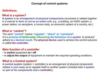 control systems roles in buildings and history of control systems | PPT