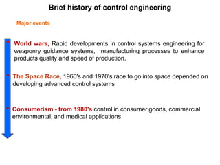 control systems roles in buildings and history of control systems | PDF
