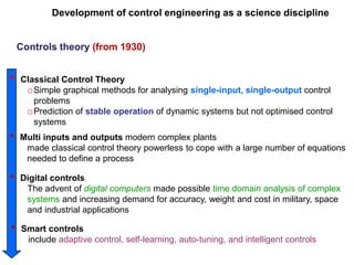 control systems roles in buildings and history of control systems | PDF