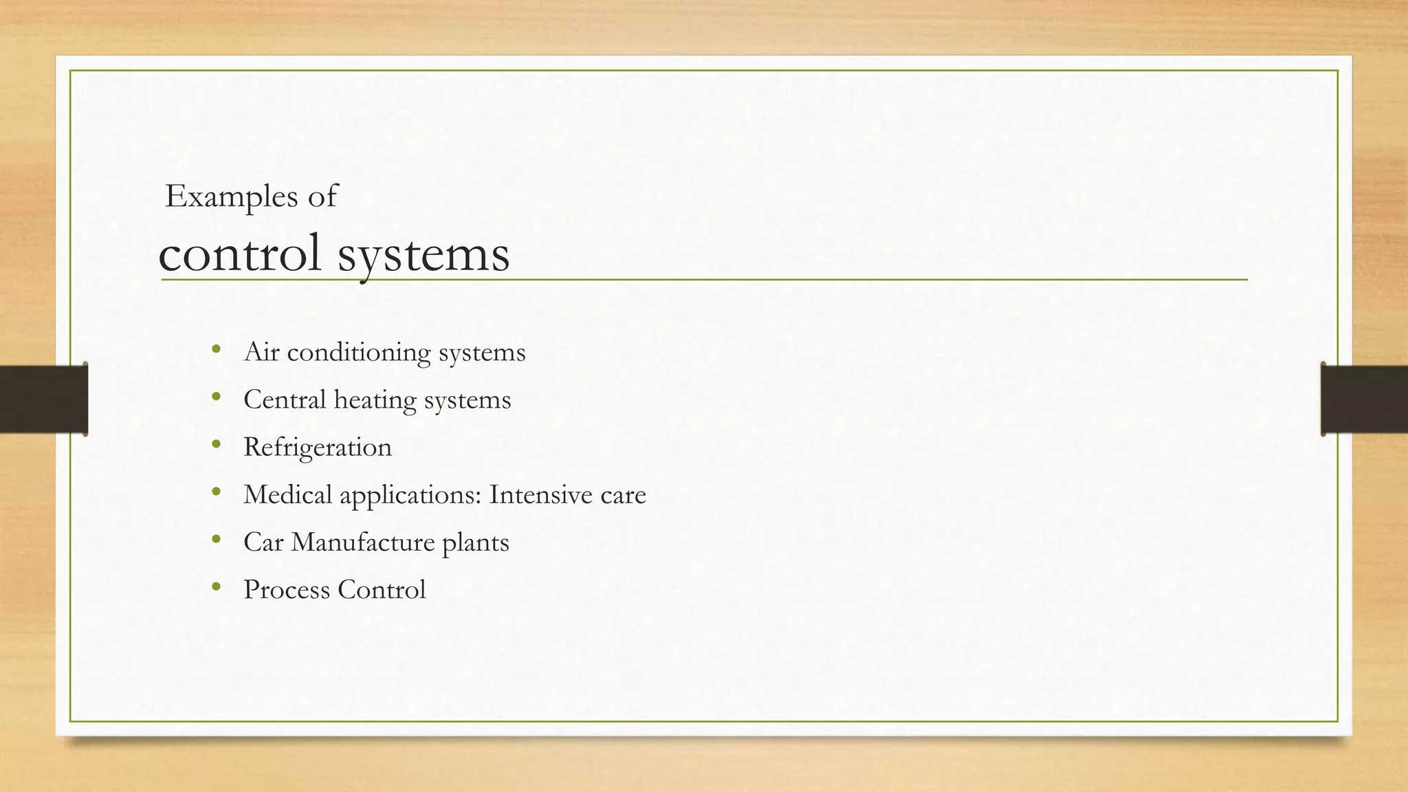 Control systems | PPTX | Operating Systems | Computer Software and ...