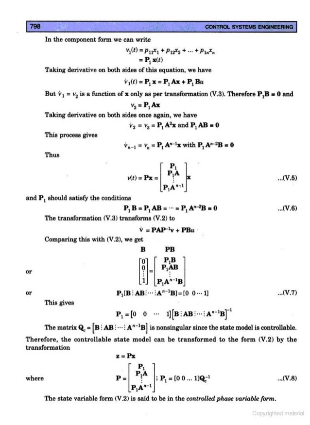 Control systems engineering. by i.j. nagrath
