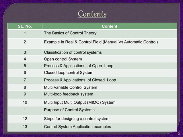 Control systems engineering | PPTX