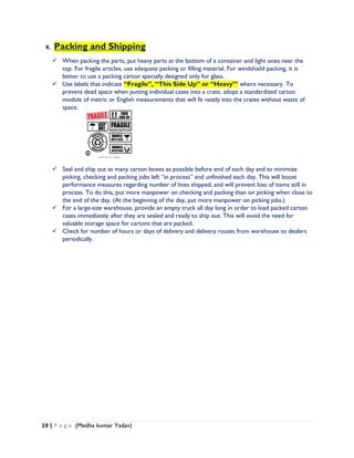 Control systems for spare parts. | PDF