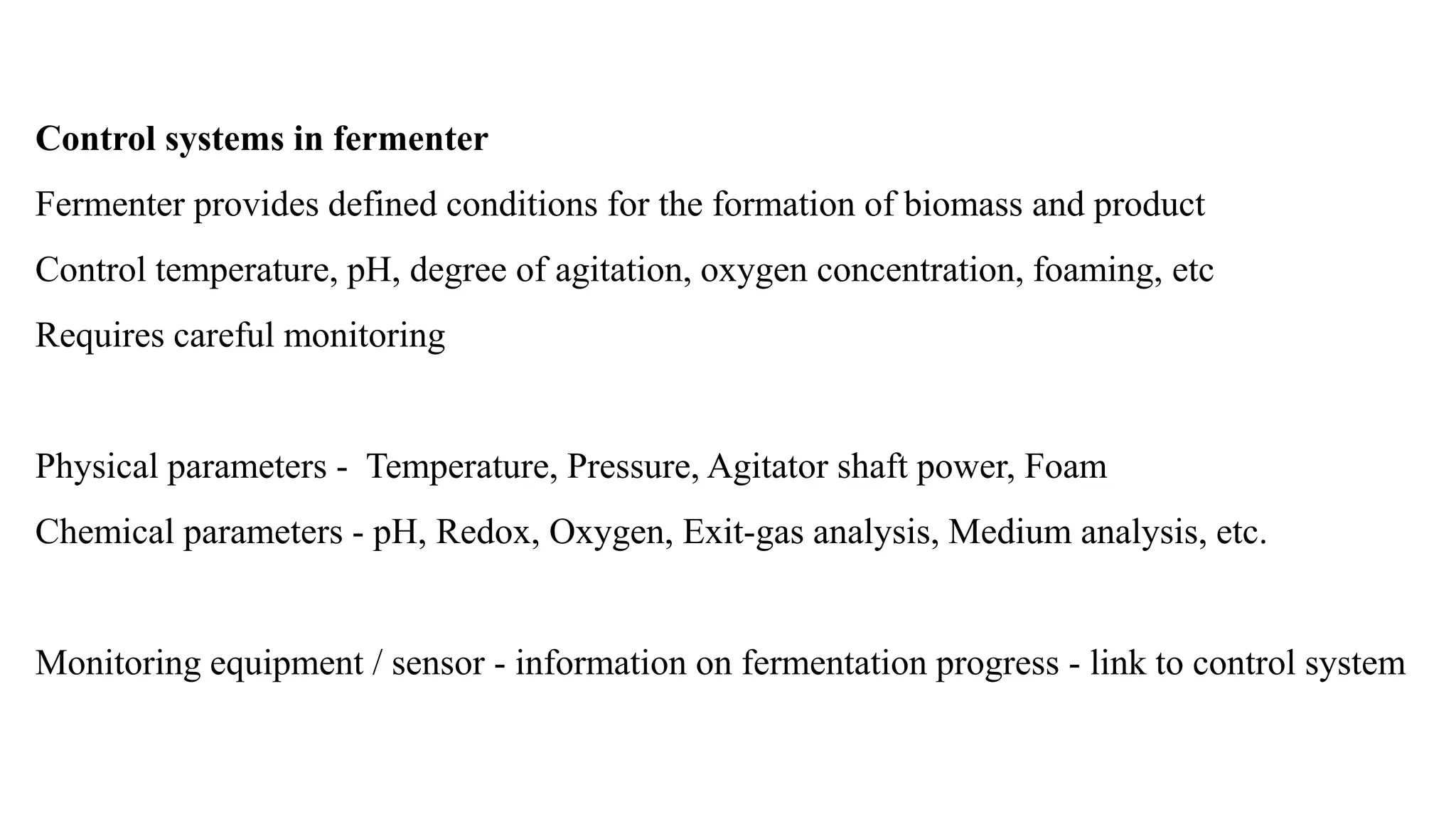 Control systems in fermenter | PPTX