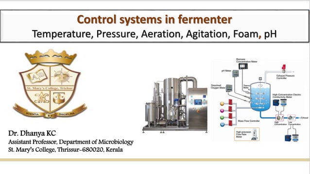 Control systems in fermenter | PPTX | Chemistry | Science