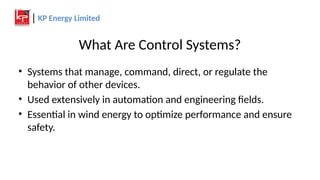 What Are the Different Types of Control Systems in Wind Energy? | PPT