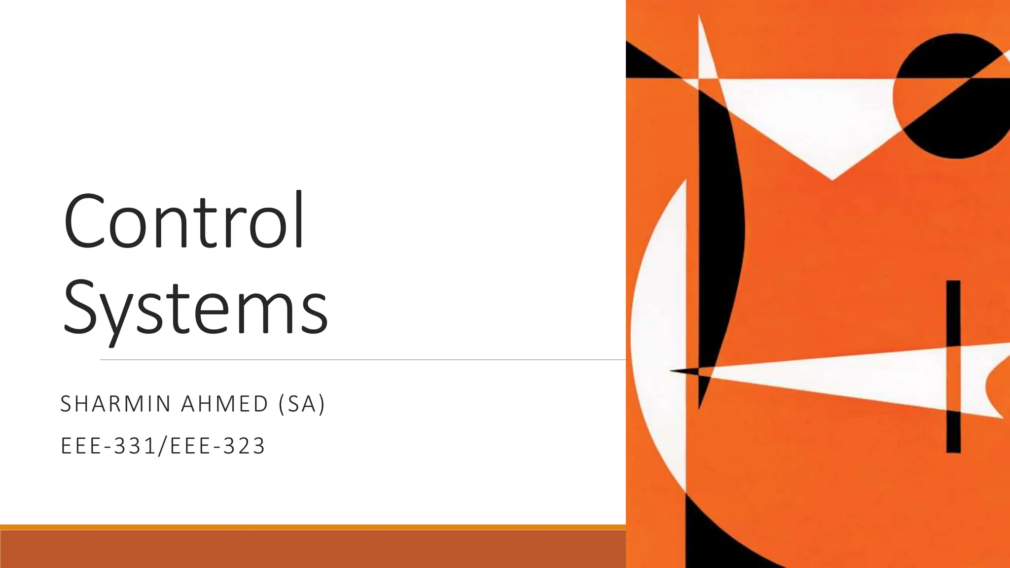 Control Systems_LECTURES NOTESIMPORTANTS | PPT