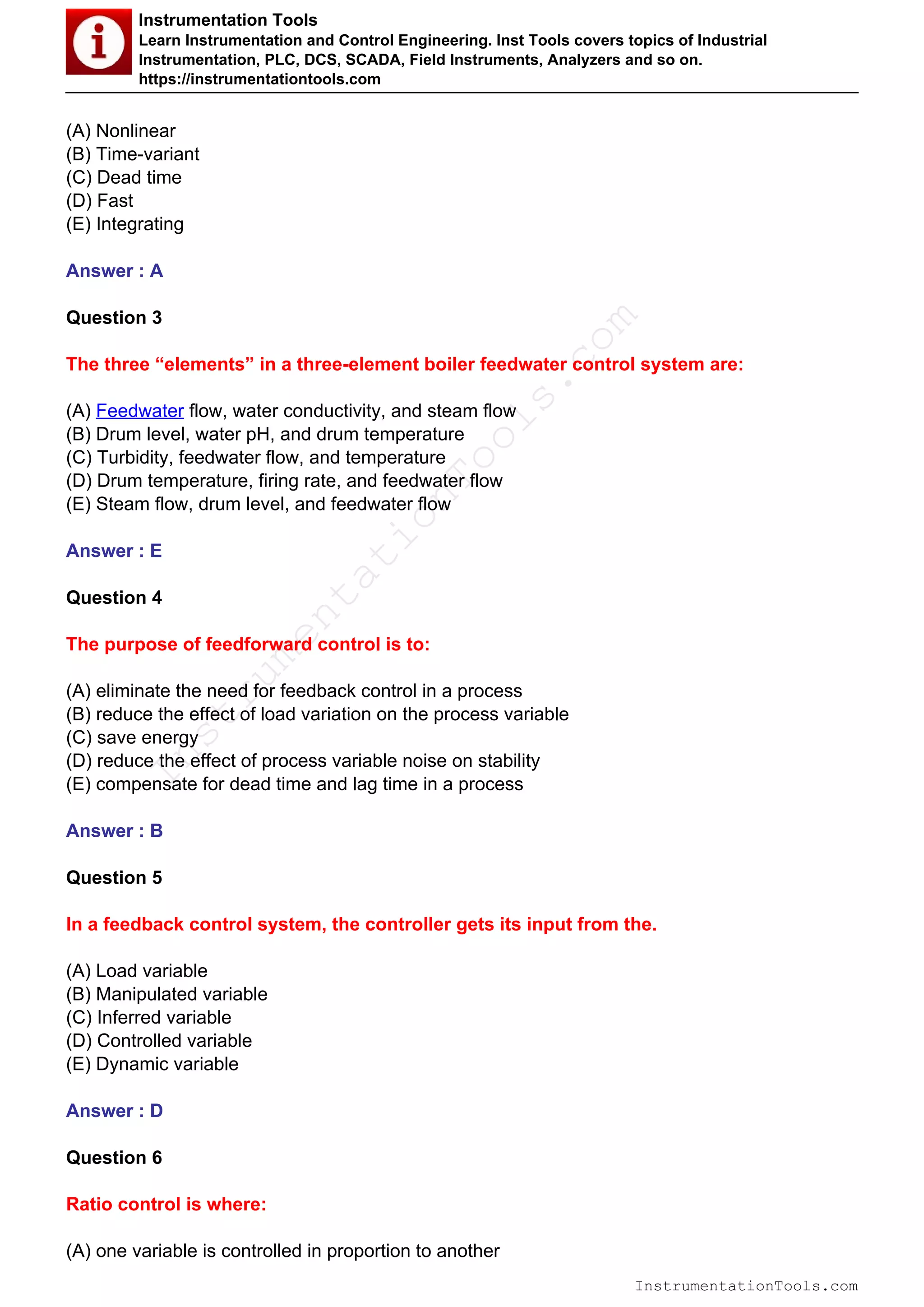 Control systems MCQ | PDF
