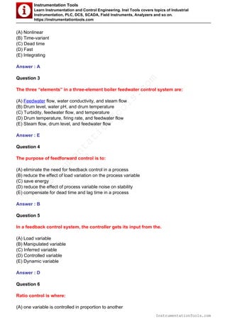 Control systems MCQ | PDF
