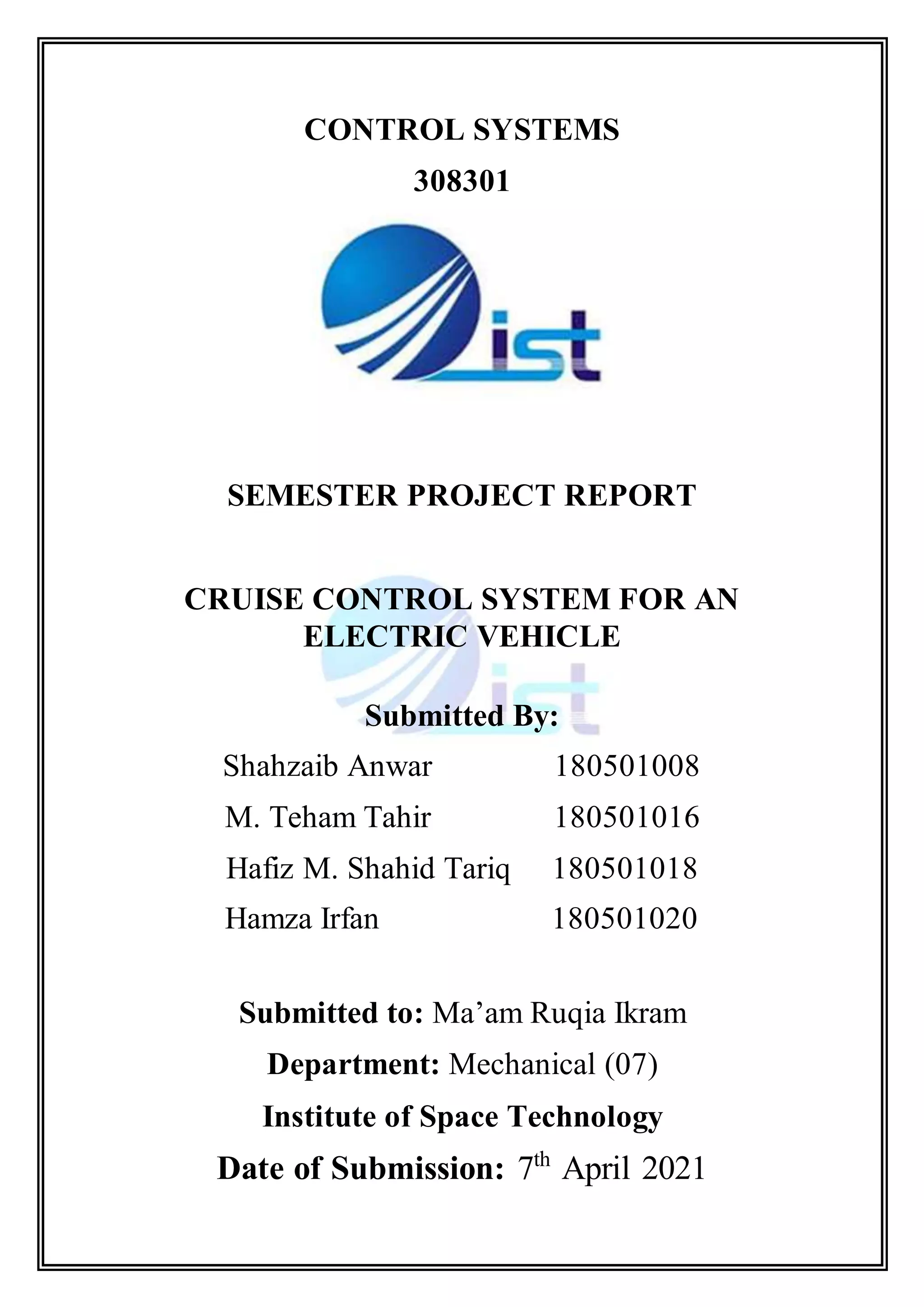 Control systems project report (180501008)(180501016)(180501018 ...