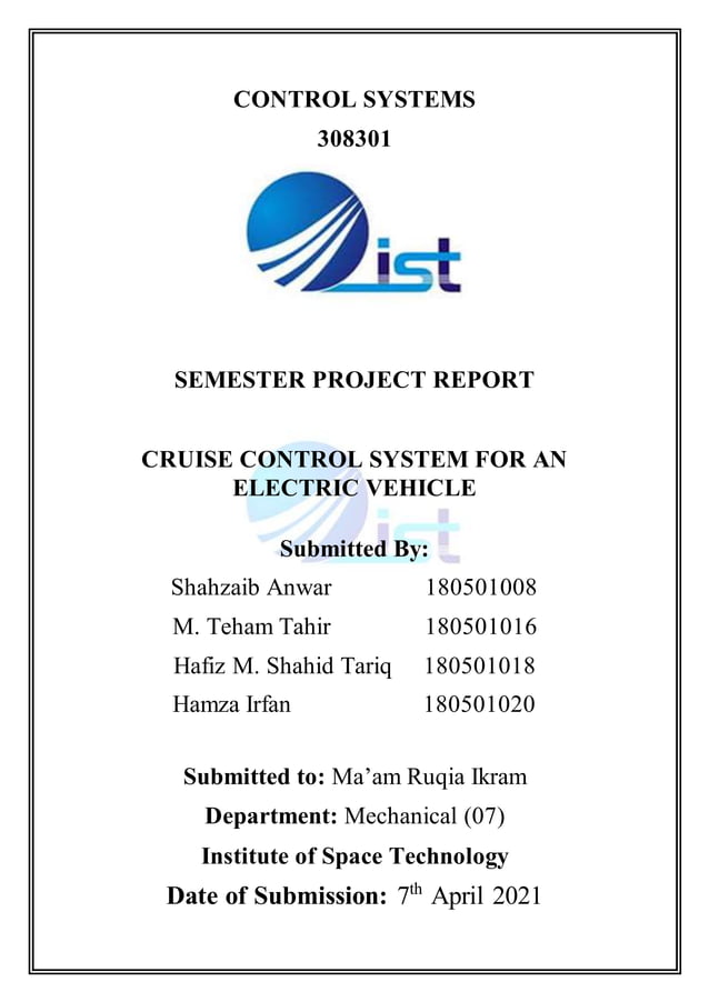 Control systems project report (180501008)(180501016)(180501018 ...