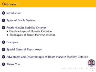 Control system stability routh hurwitz criterion | PDF