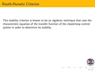Control system stability routh hurwitz criterion | PDF