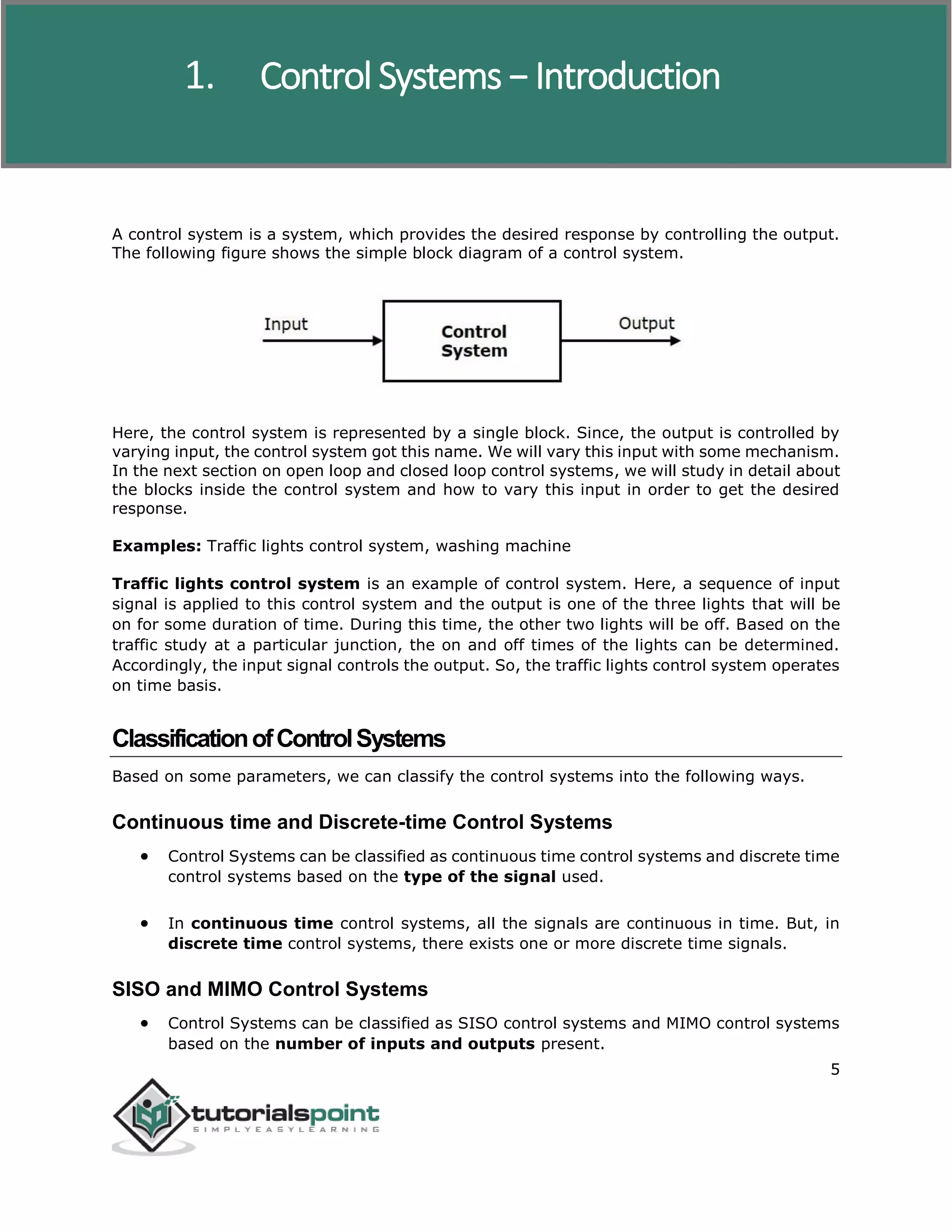 Control systems tutorial | PDF | Technology & Computing
