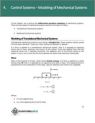 Control systems tutorial | PDF