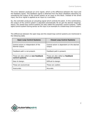 Control systems tutorial | PDF