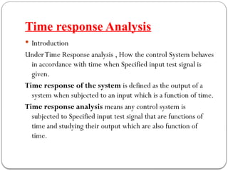 Control System Theory L2 time response analysis | PPTX