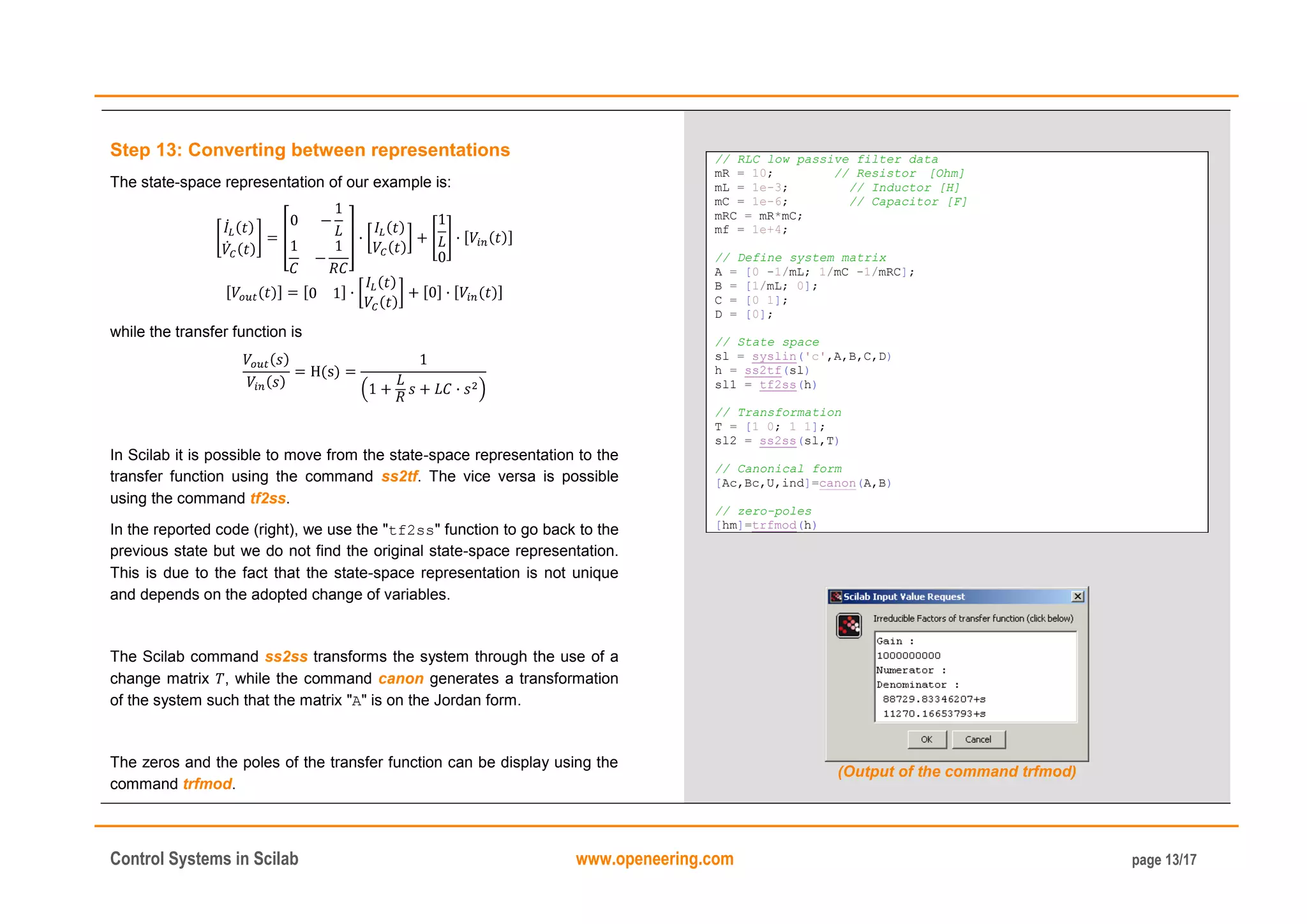 Introduction To Control Systems In Scilab Ppt